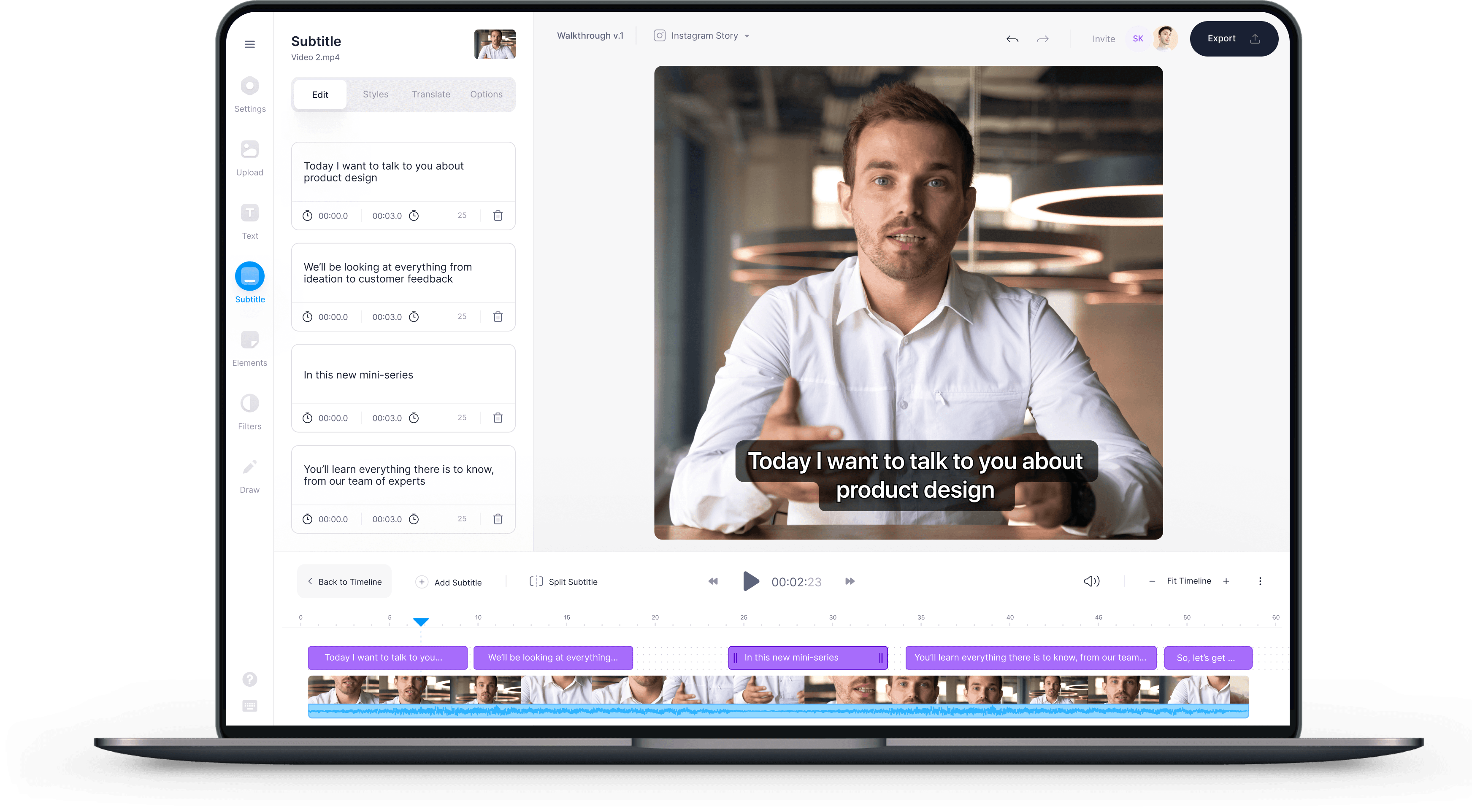 Ajouter des sous-titres à une vidéo - en ligne, gratuit - VEED.IO