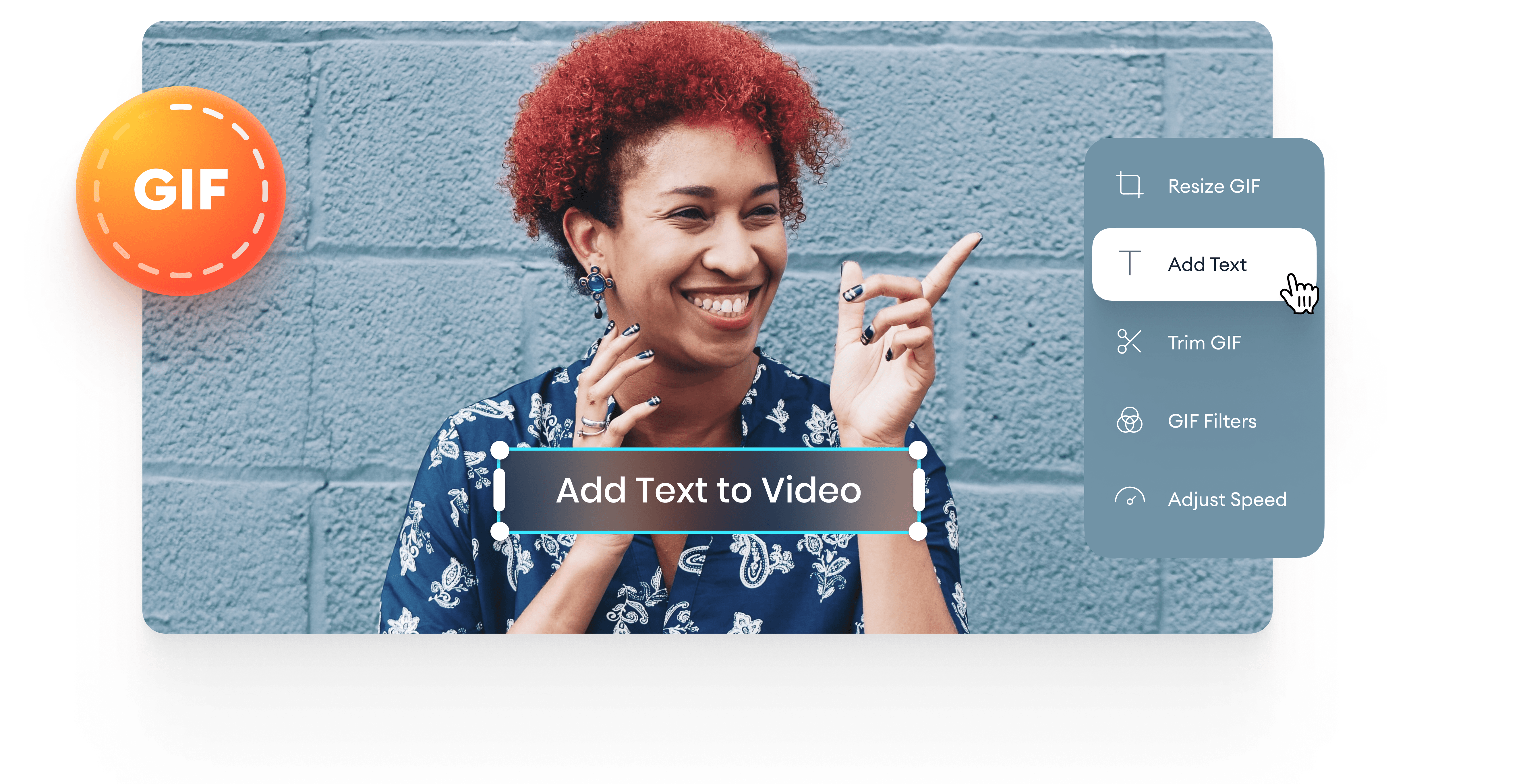 Add Text to GIF - Add Text to Animated GIFs Online - VEED
