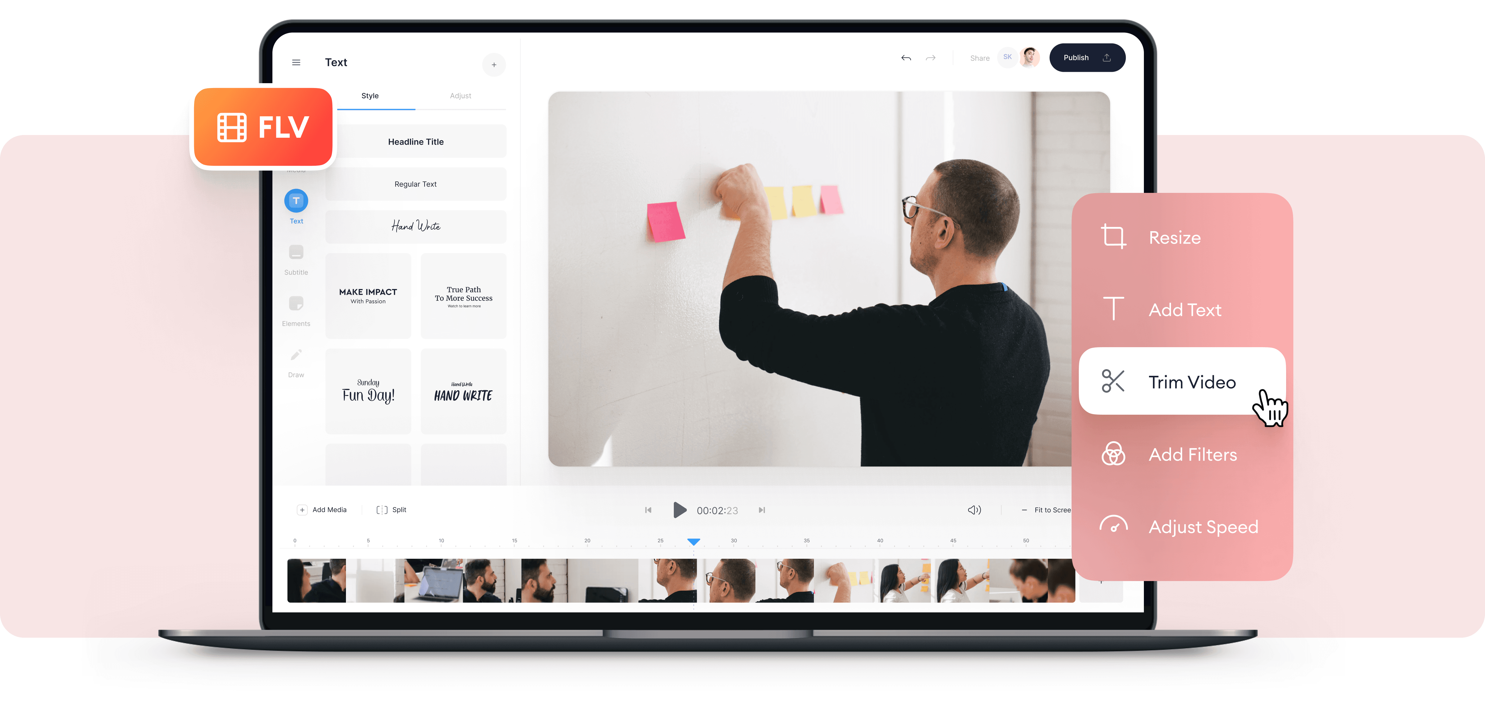 Edit your FLV files Online - Easy Video Editing - VEED