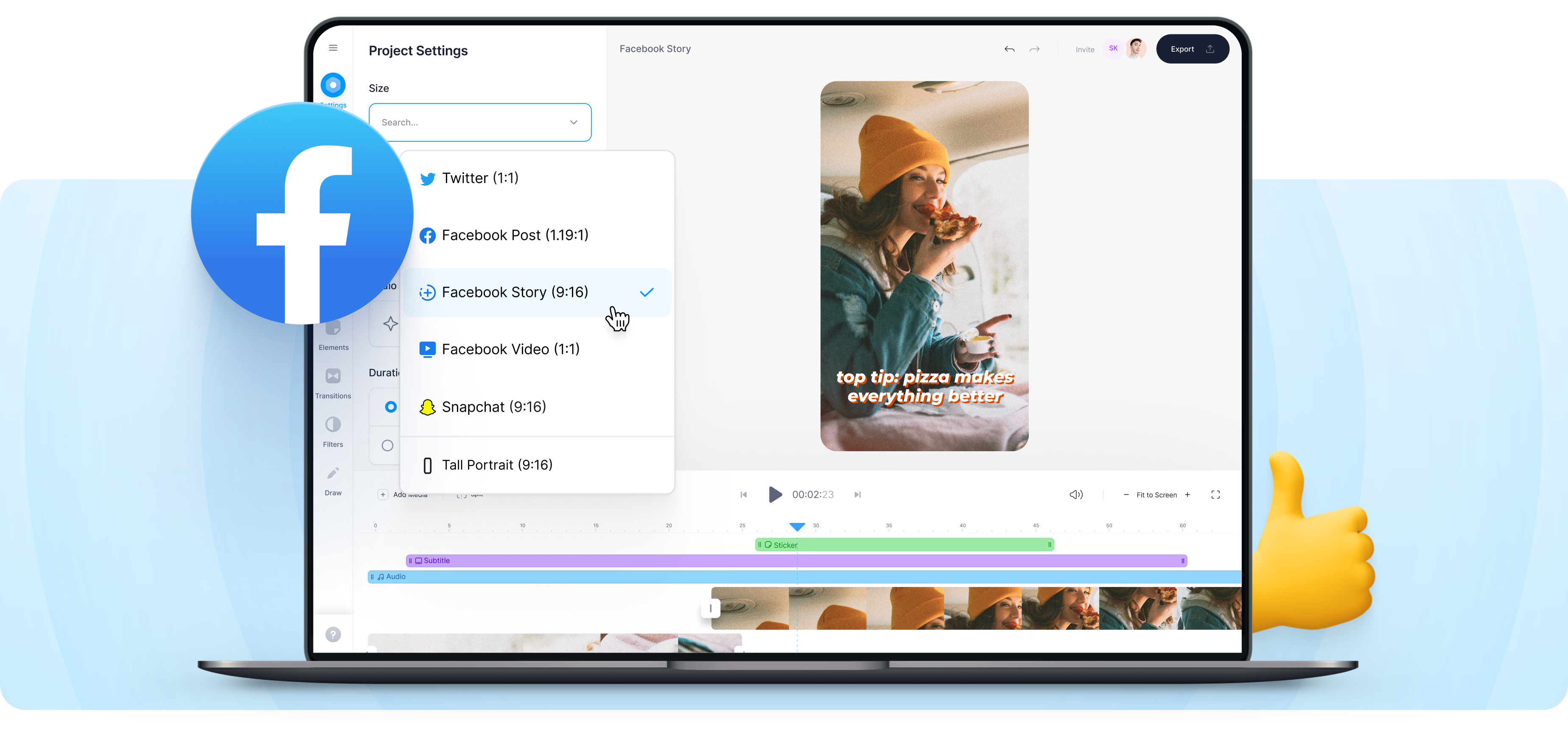 Facebook Story Creator - Create Videos for Facebook Stories - VEED.IO
