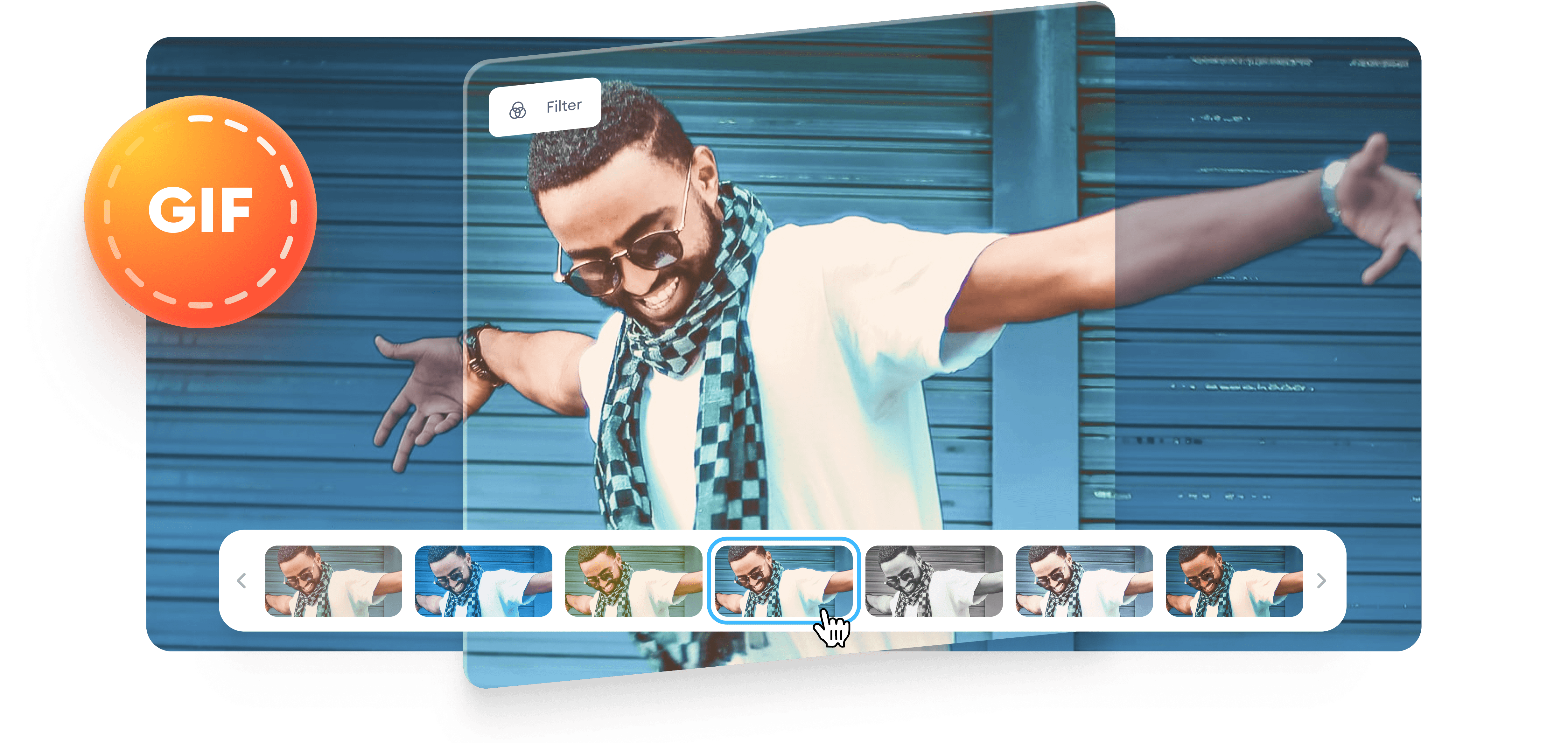 Filtros GIF animados, adicionar filtros e efeitos a GIFs, VEED.IO