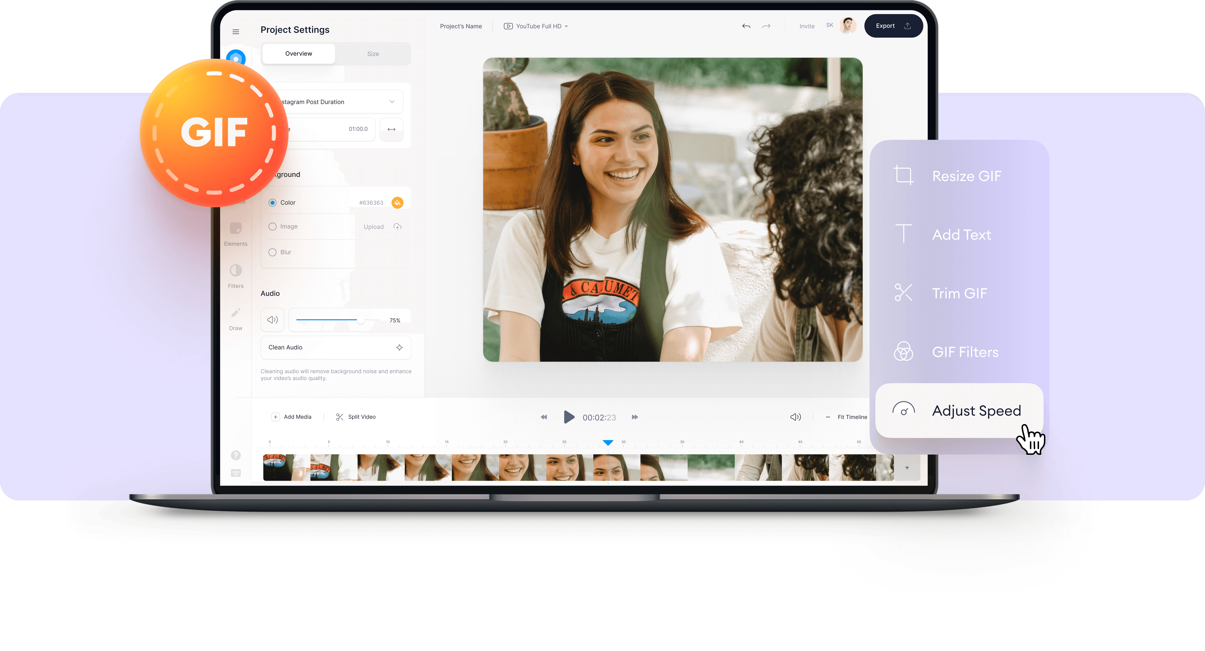 GIF 速度转换器 - 在线更改动画速度 - VEED.IO