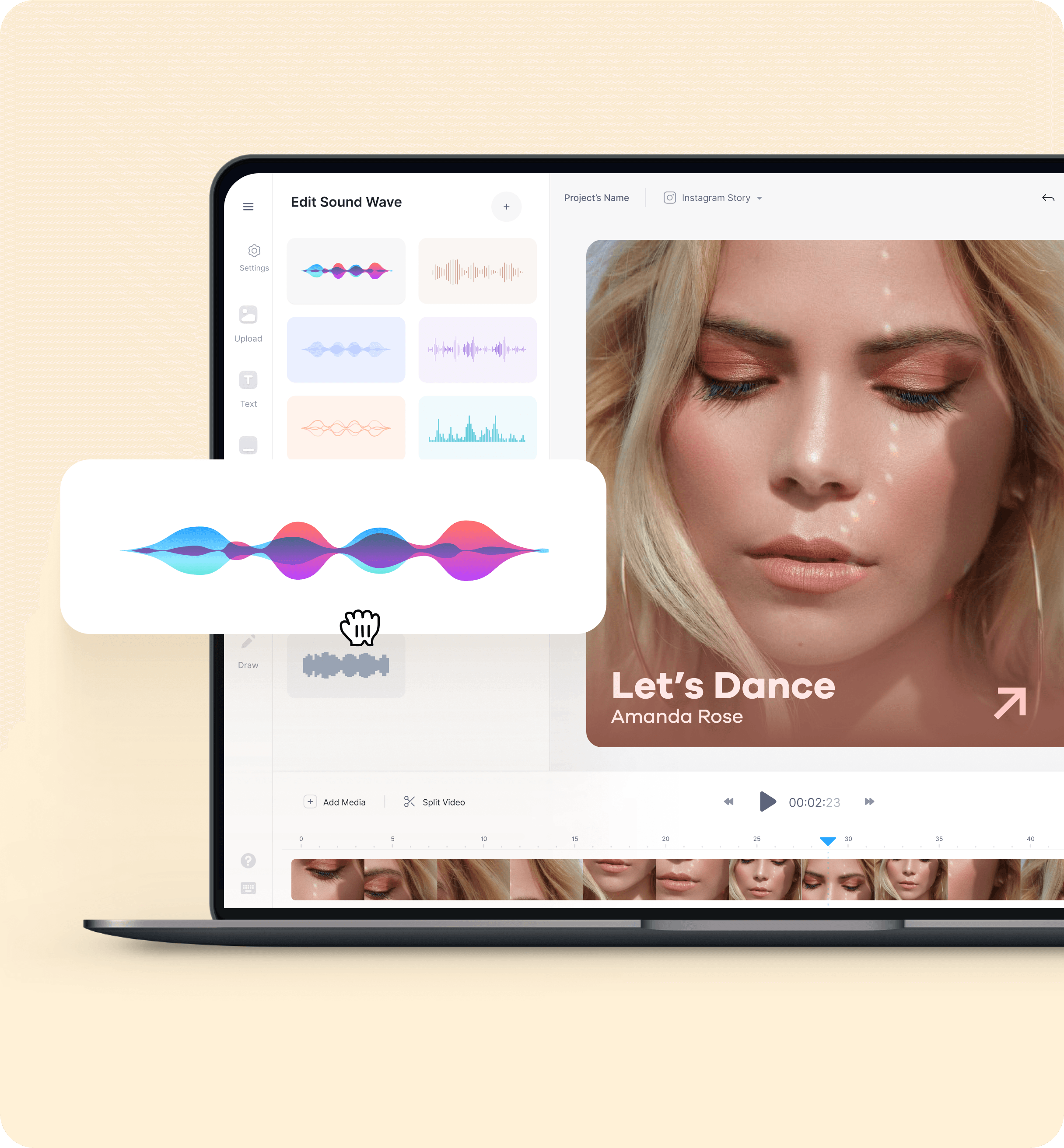 Generador de Ondas de Sonido, Gratis - Haz Ondas de Sonido Artísticas - VEED.IO