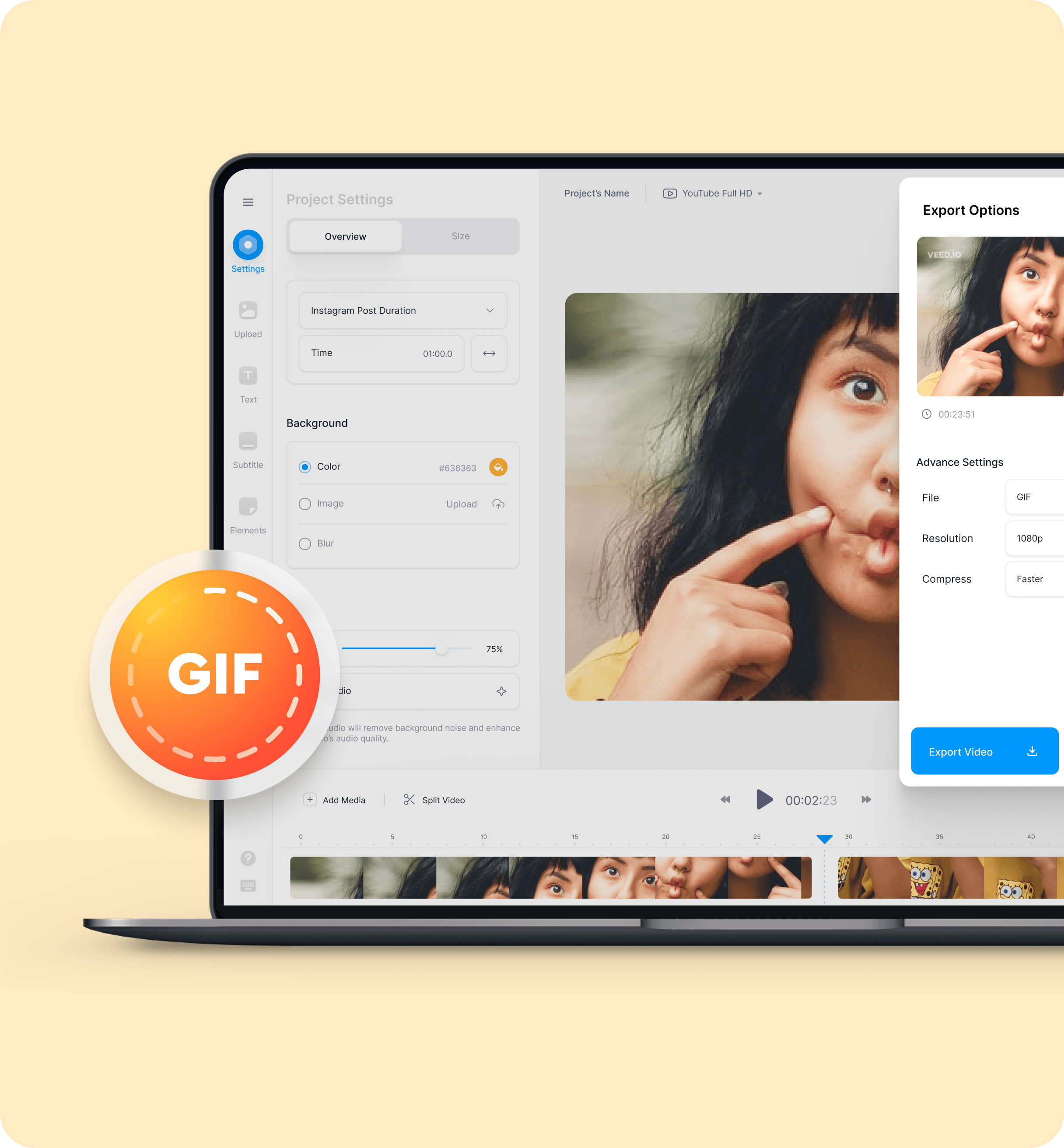 GIF de Feliz Aniversário - Crie e Baixe GIFs Online - VEED.IO