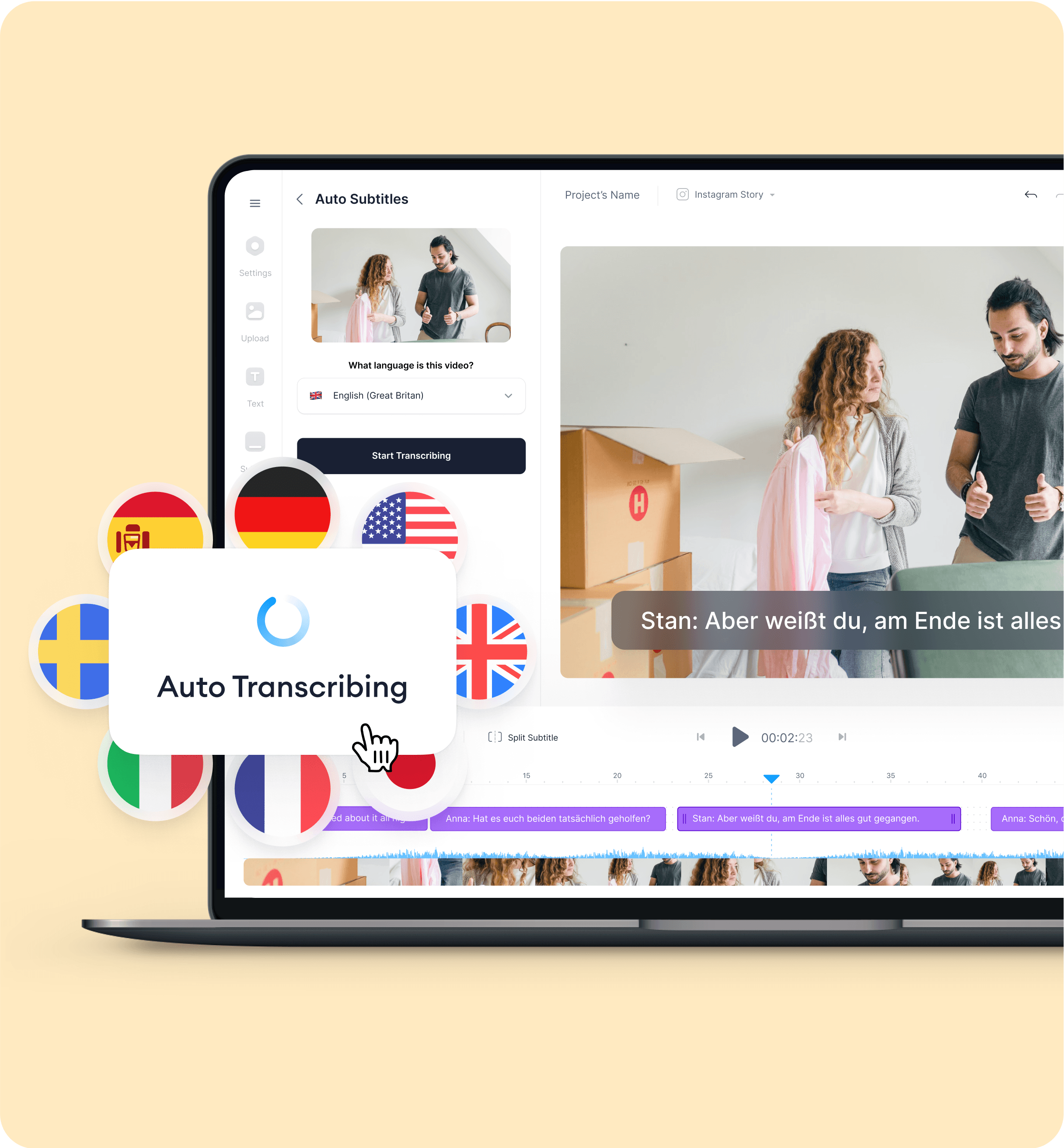 Auto-generate Greek Subtitles With VEED.IO
