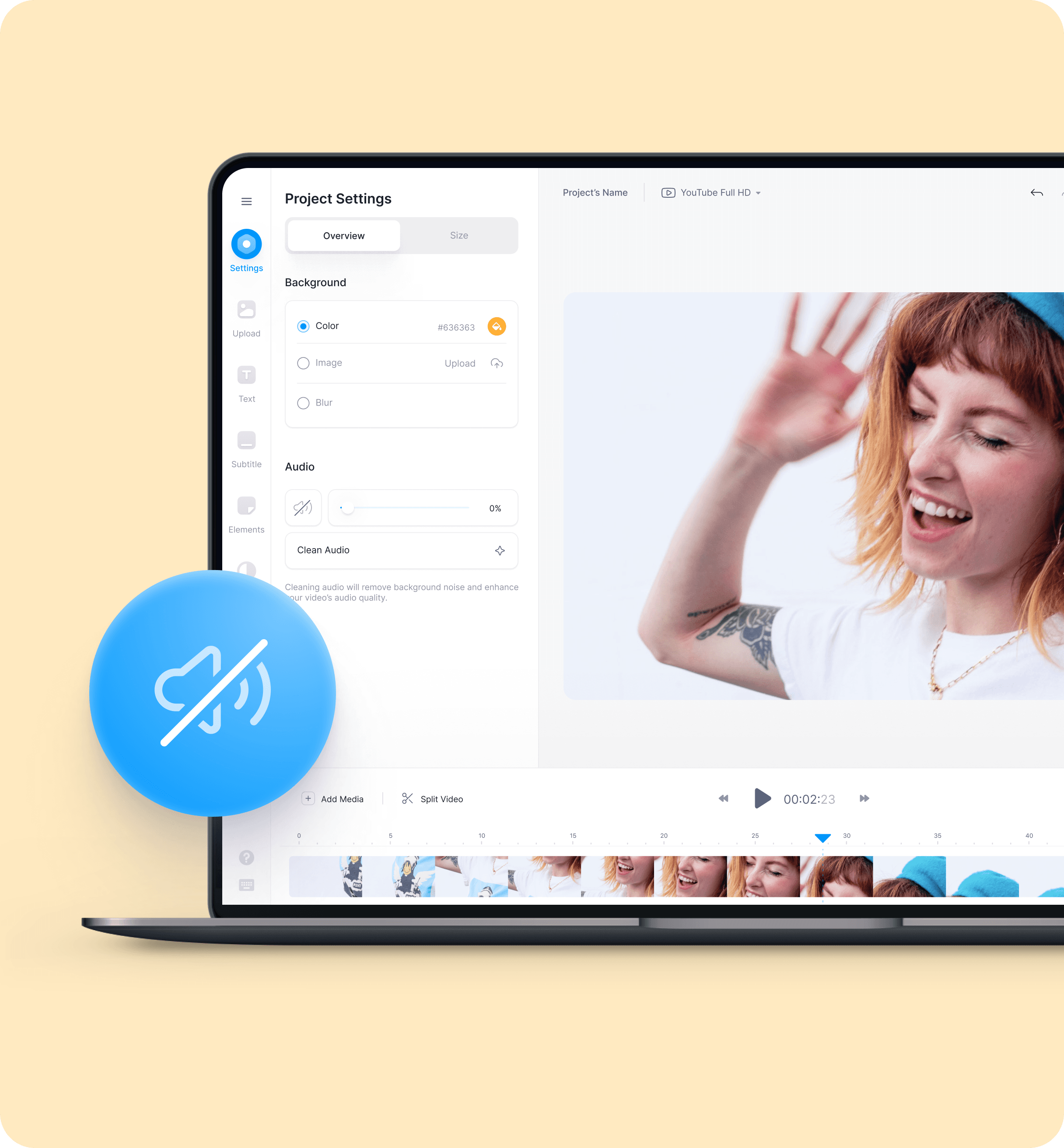 Remove Audio From a WebM Video - Online, Free - VEED.IO