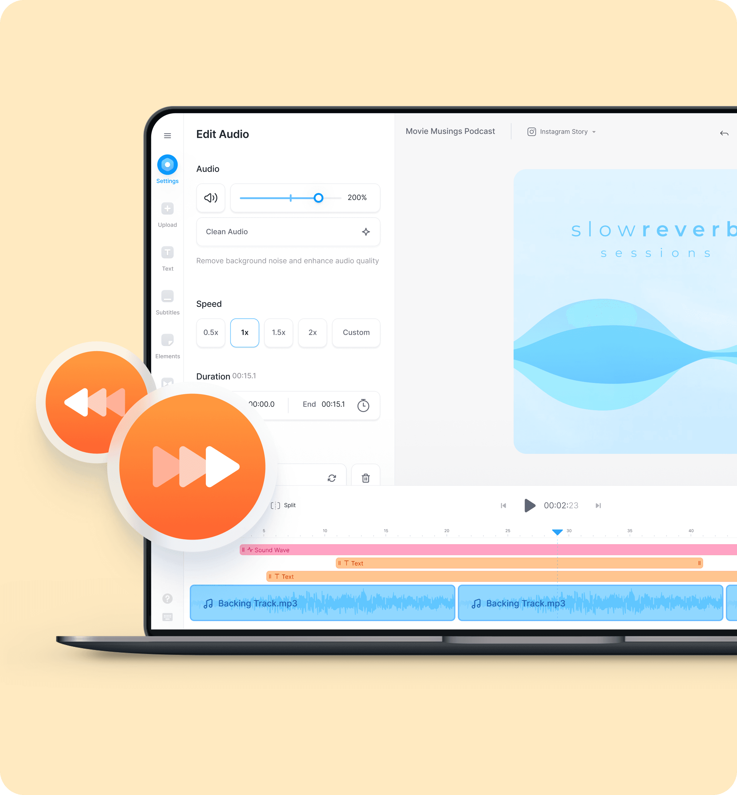Speed Up MP3 Online - VEED.IO