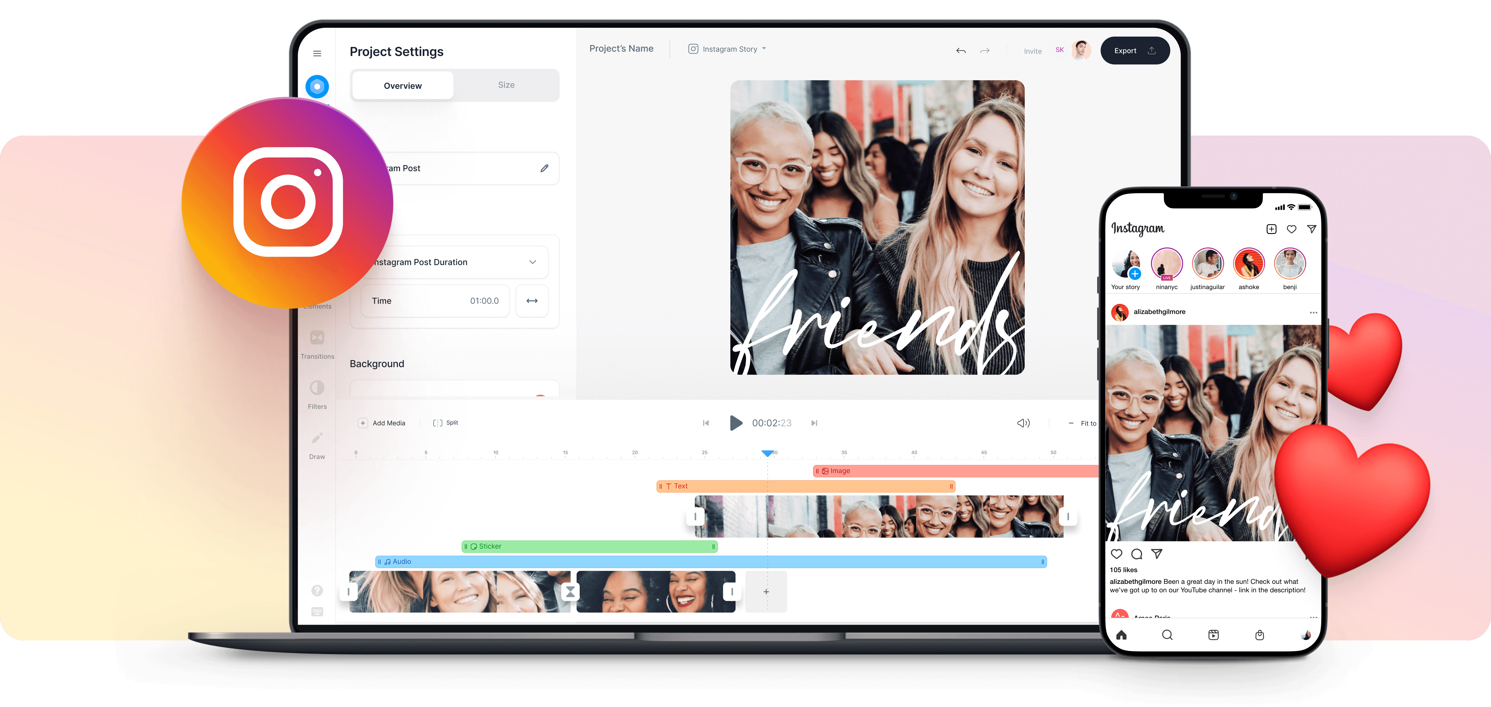 Criador de Vídeo de Apresentação de Slides do Instagram Online Gratuito ...