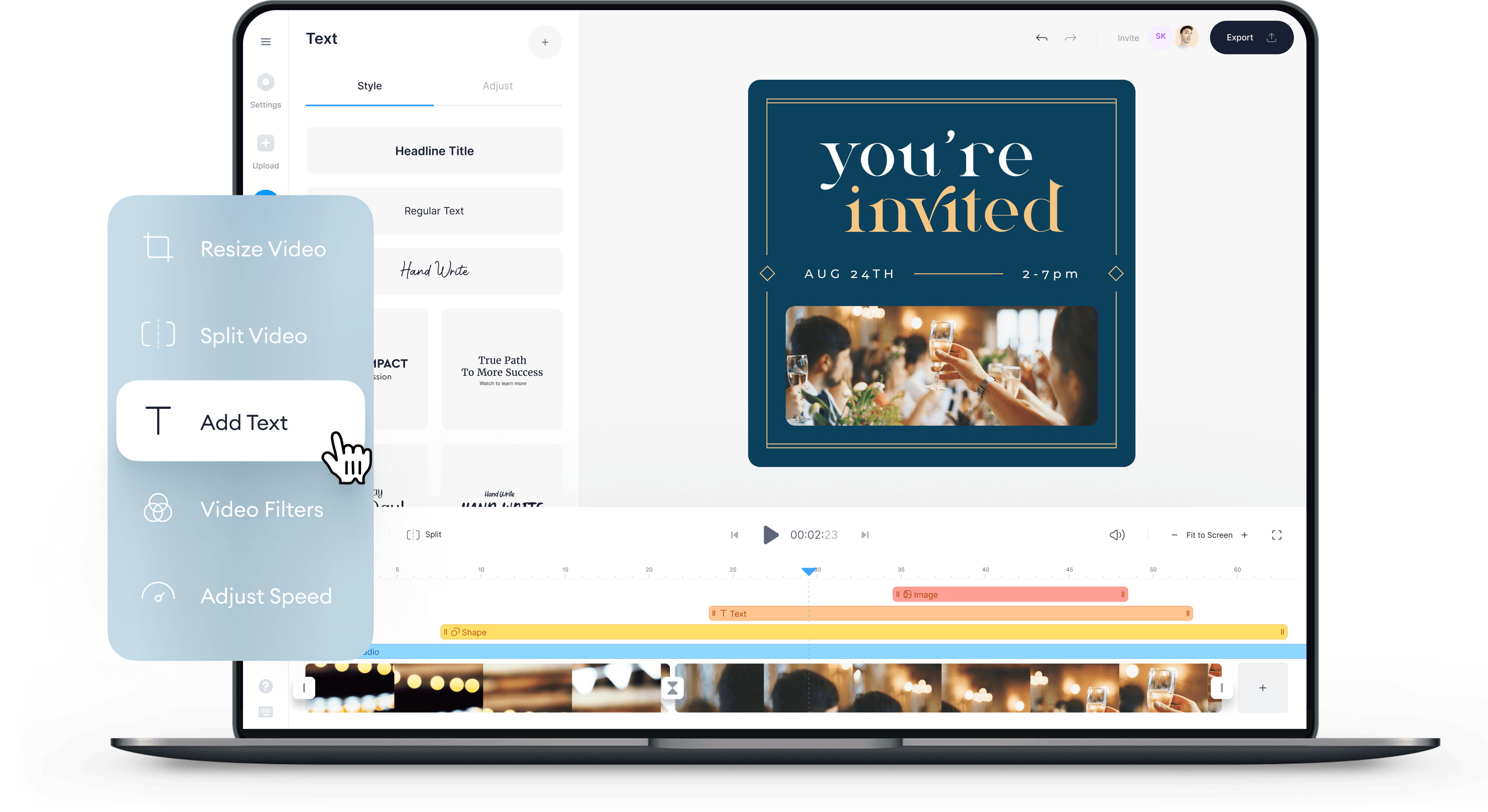 Invitation Video Maker - Online - VEED.IO