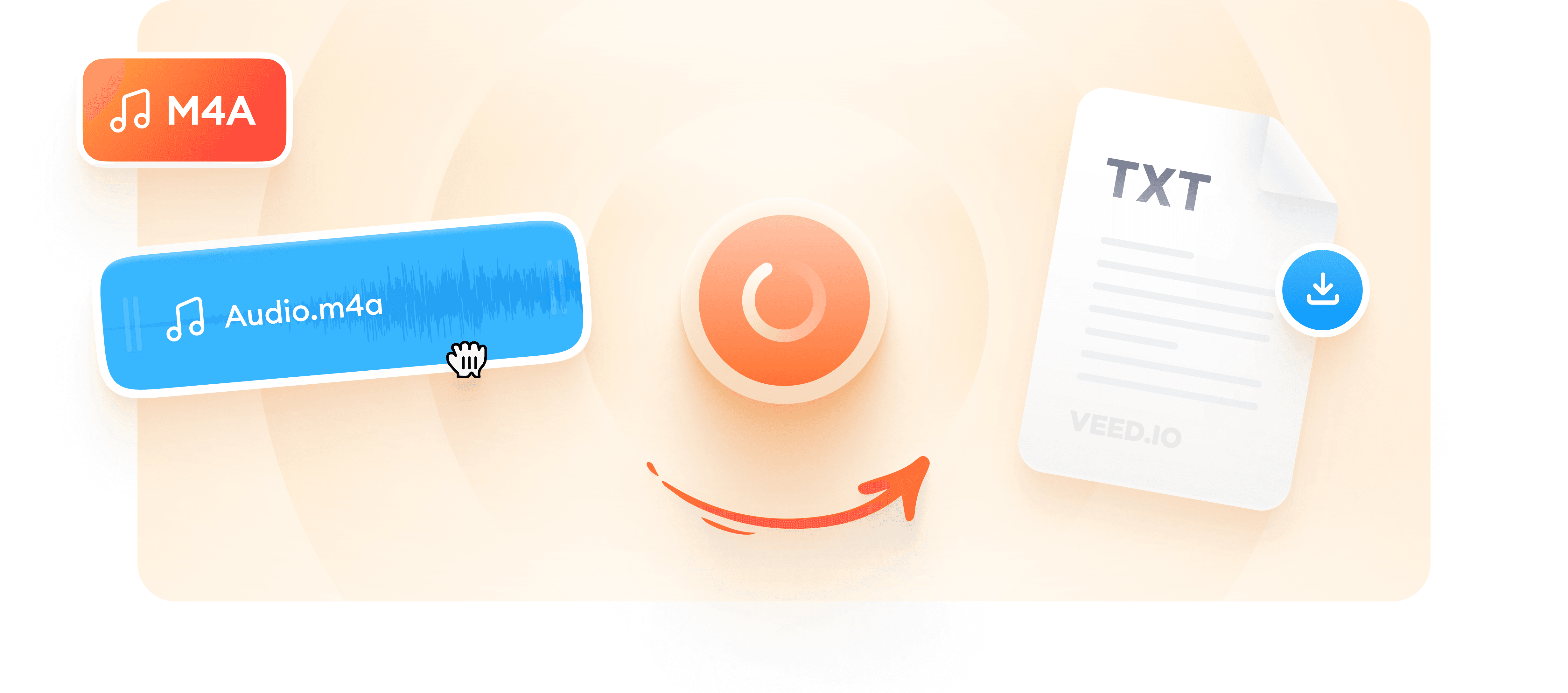 M4A para Texto - Converter M4A para TXT Online - VEED.IO