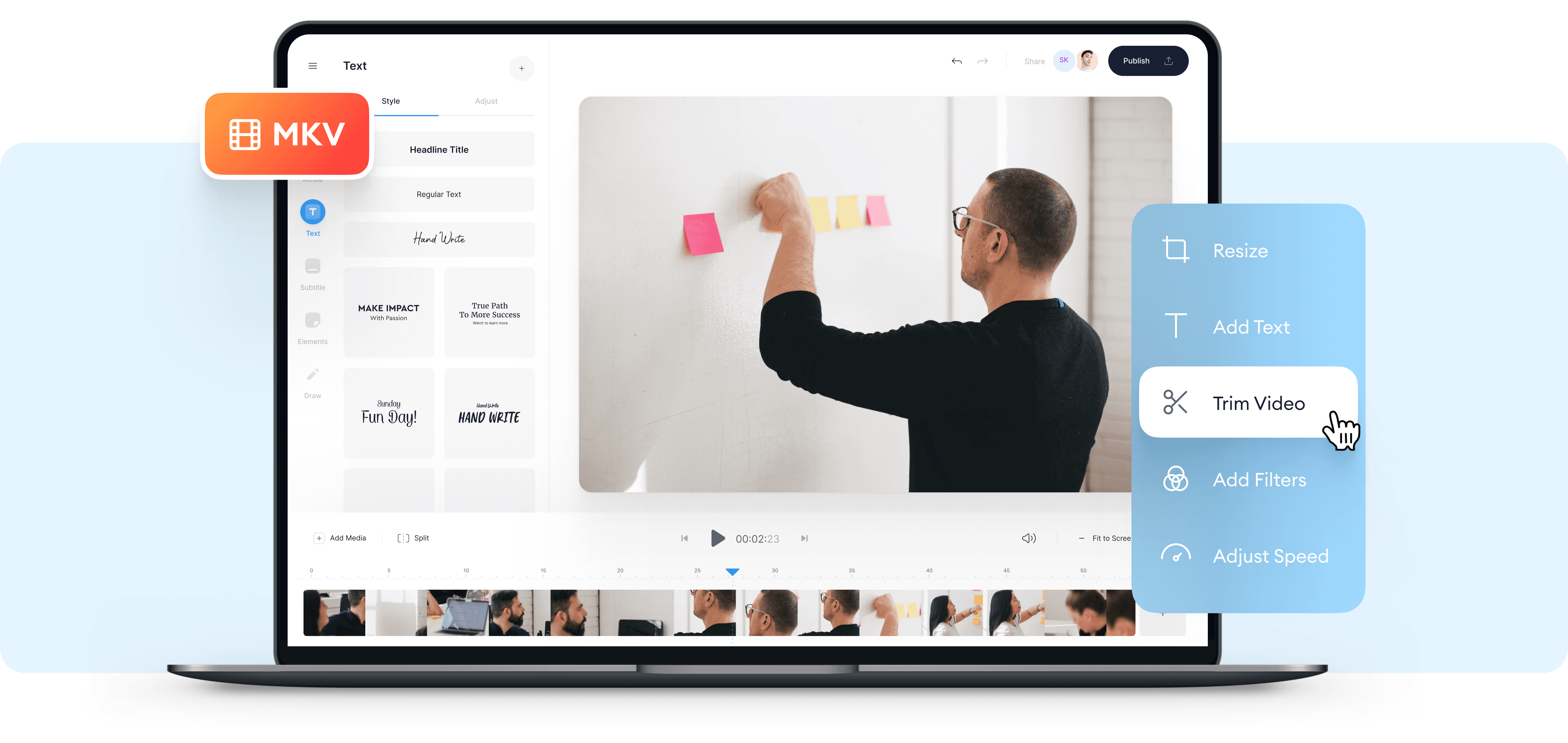 #1 MKV Editor - Fast, Easy, Online - VEED