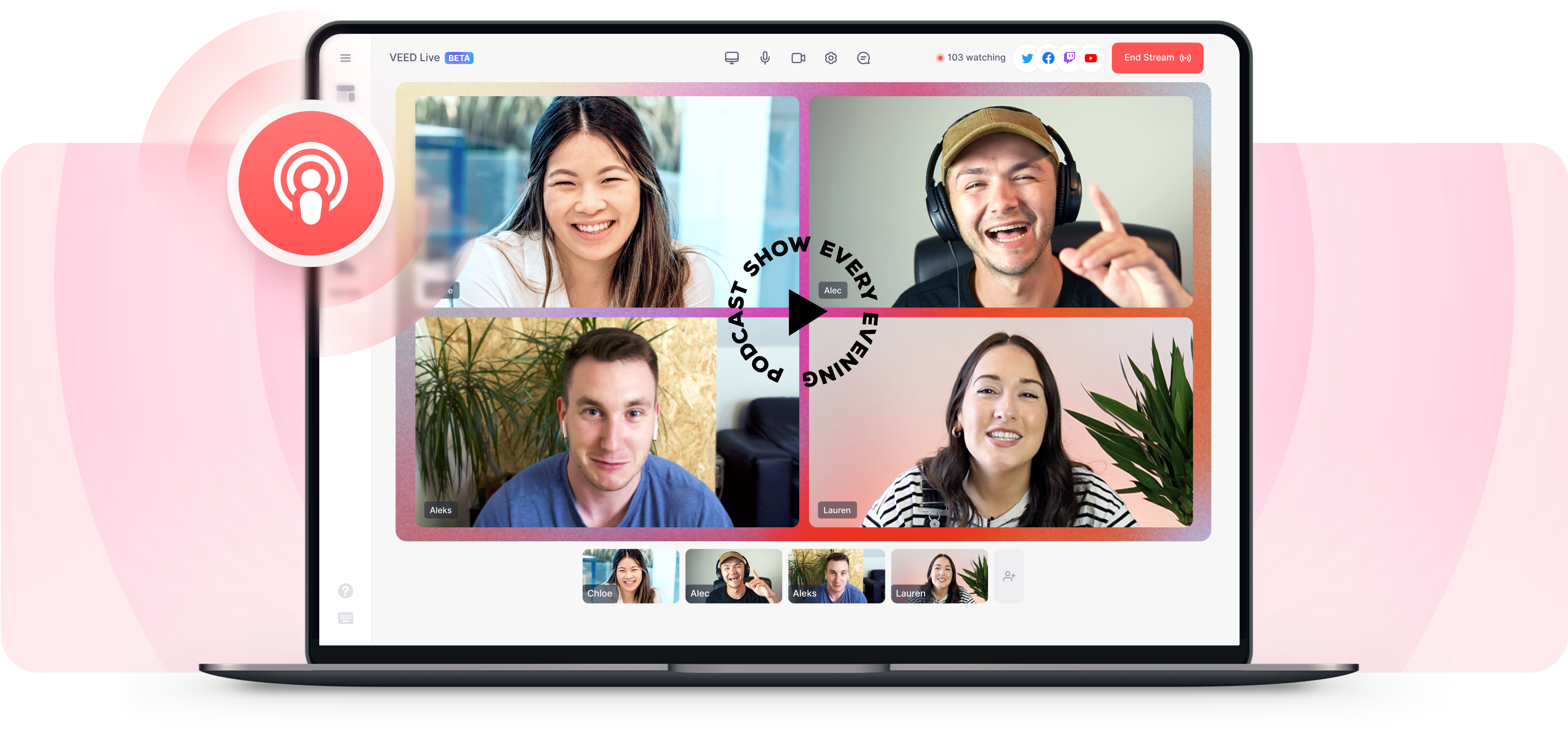 Podcast to Video - Create Video Podcasts Online - VEED.IO