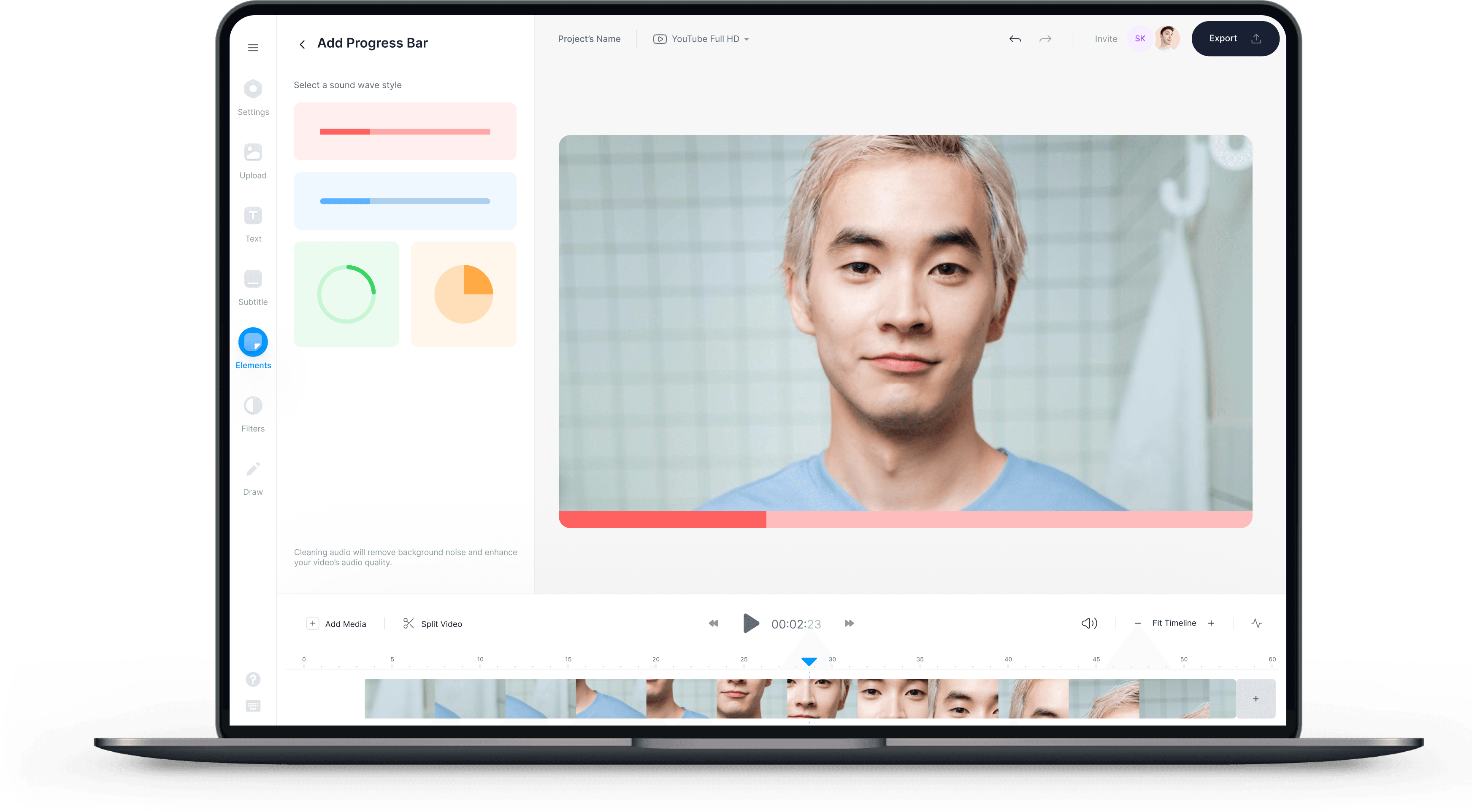 Generador de Barras de Progreso –Ponle una Barra de Progreso a tus Videos, en línea - VEED.IO