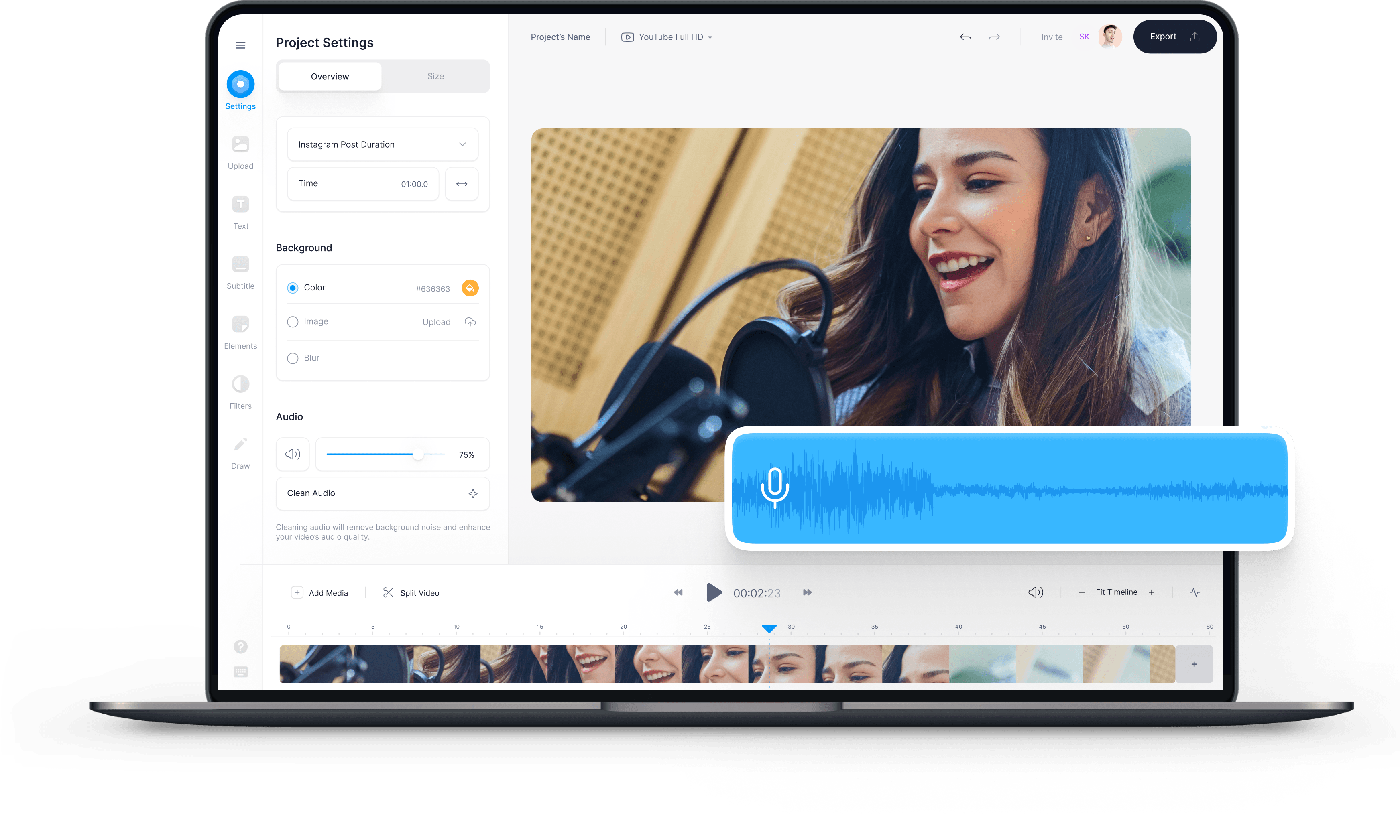 Remove Background Noise from Video Online, VEED.IO