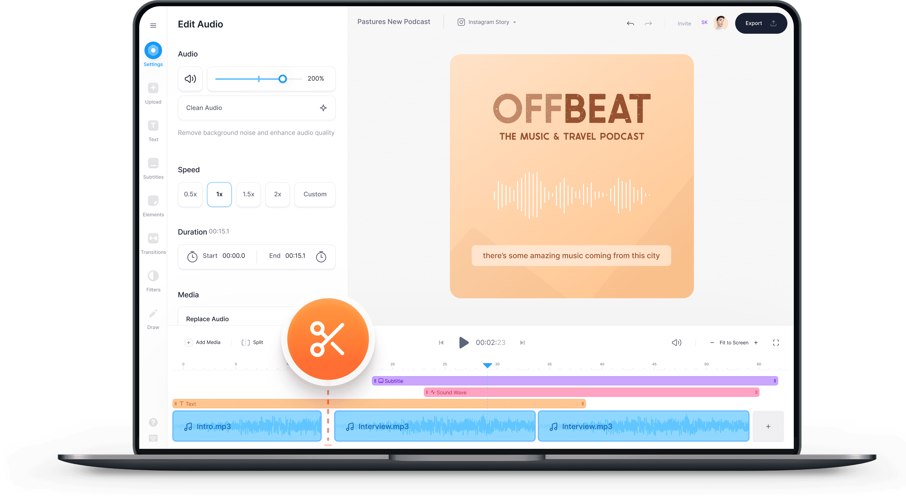 Split Audio Online, Free - VEED.IO