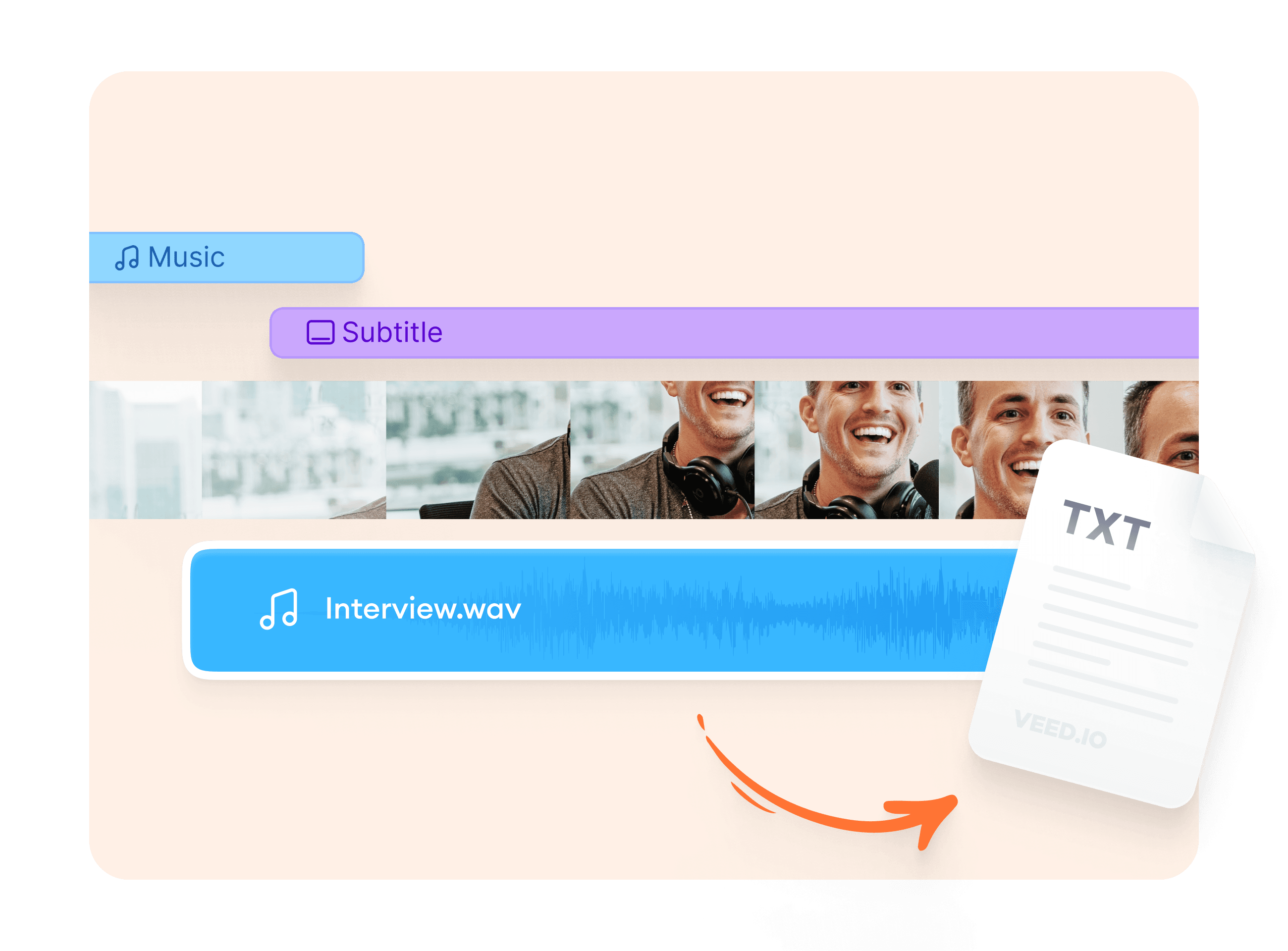 Konversi Audio ke Teks - Transkripsi Otomatis - VEED.IO