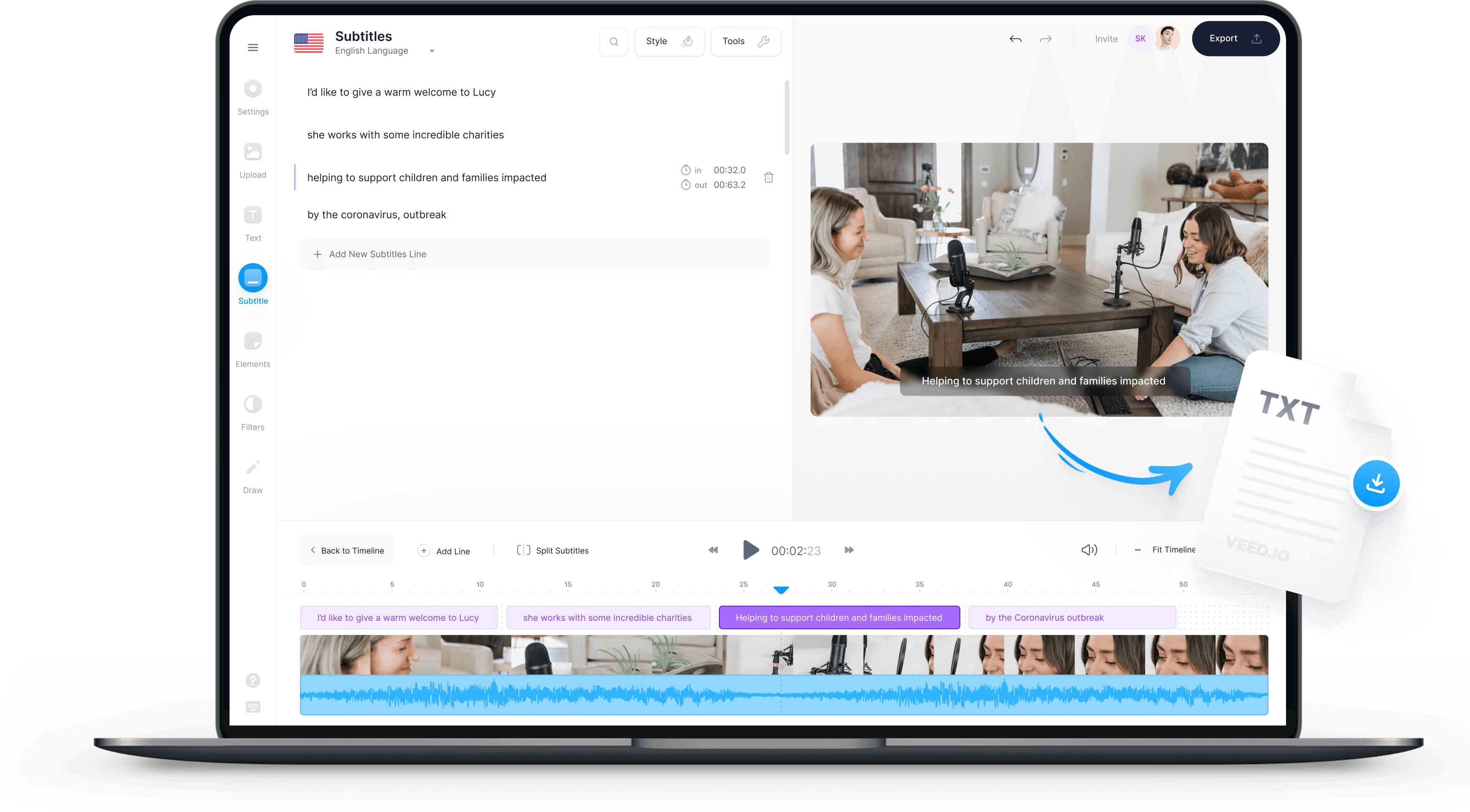 Transkripsi Audio dan Video Online - VEED.IO