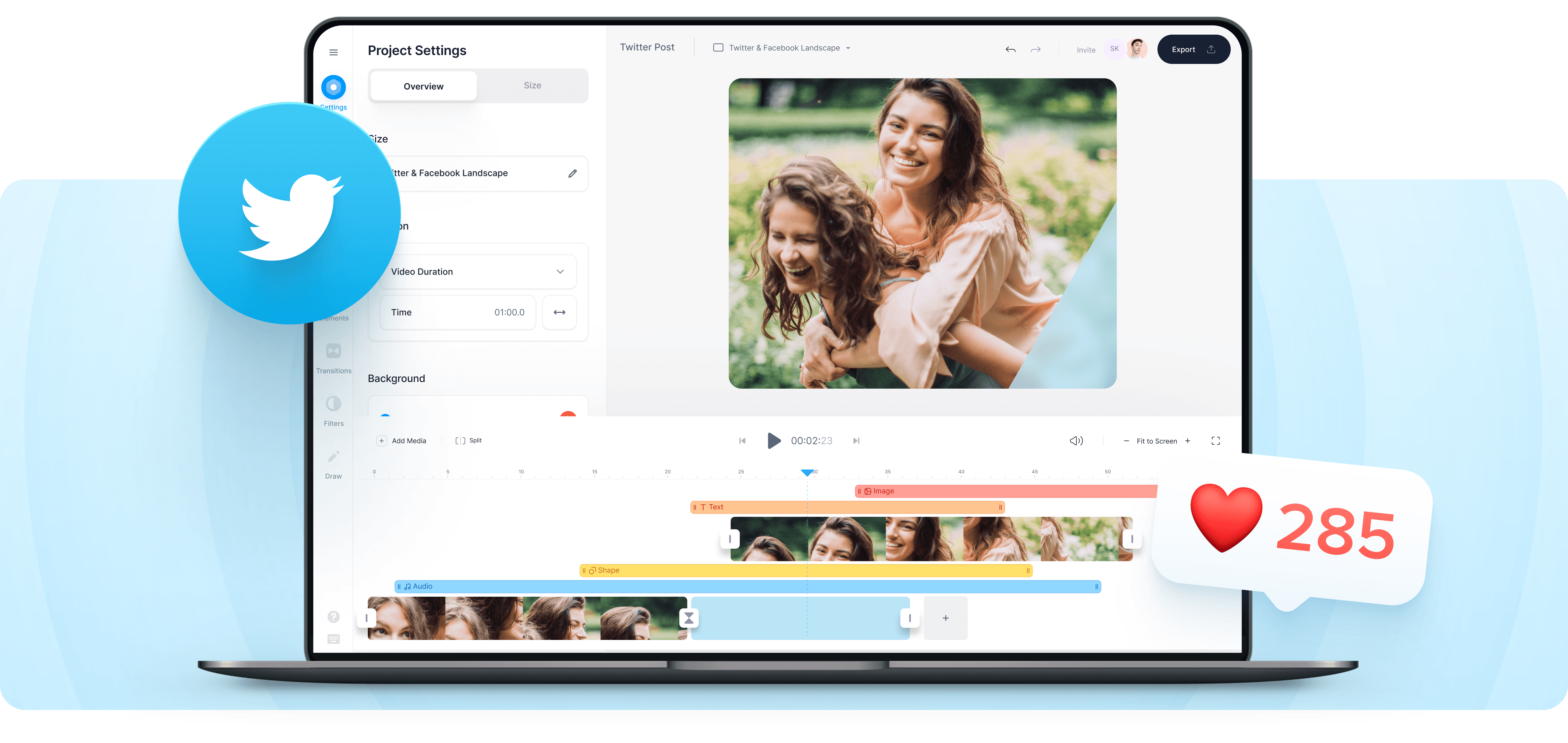 Make Twitter Videos Online - VEED.IO