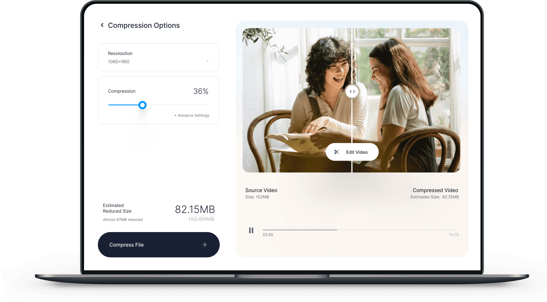 Compress Video Online - Reduce File Size, HD - VEED