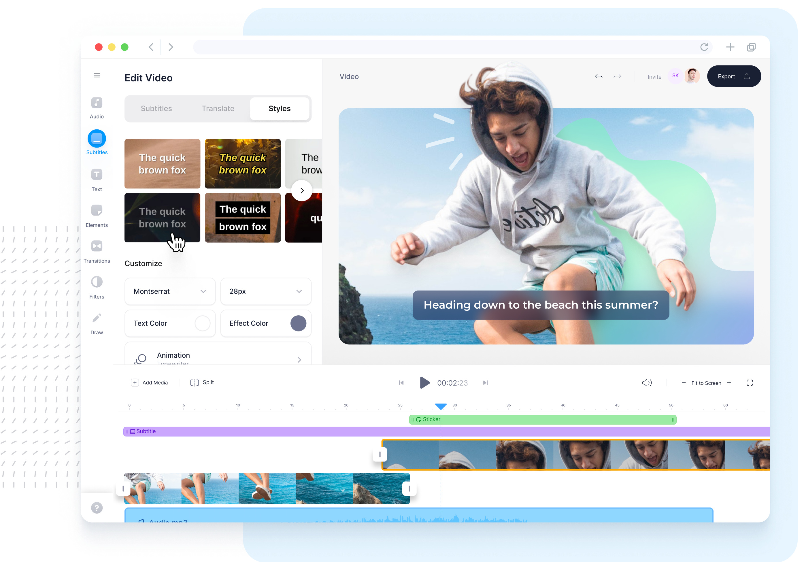 Editor de vídeo online número 1 - Rápido, fácil y gratuito - VEED