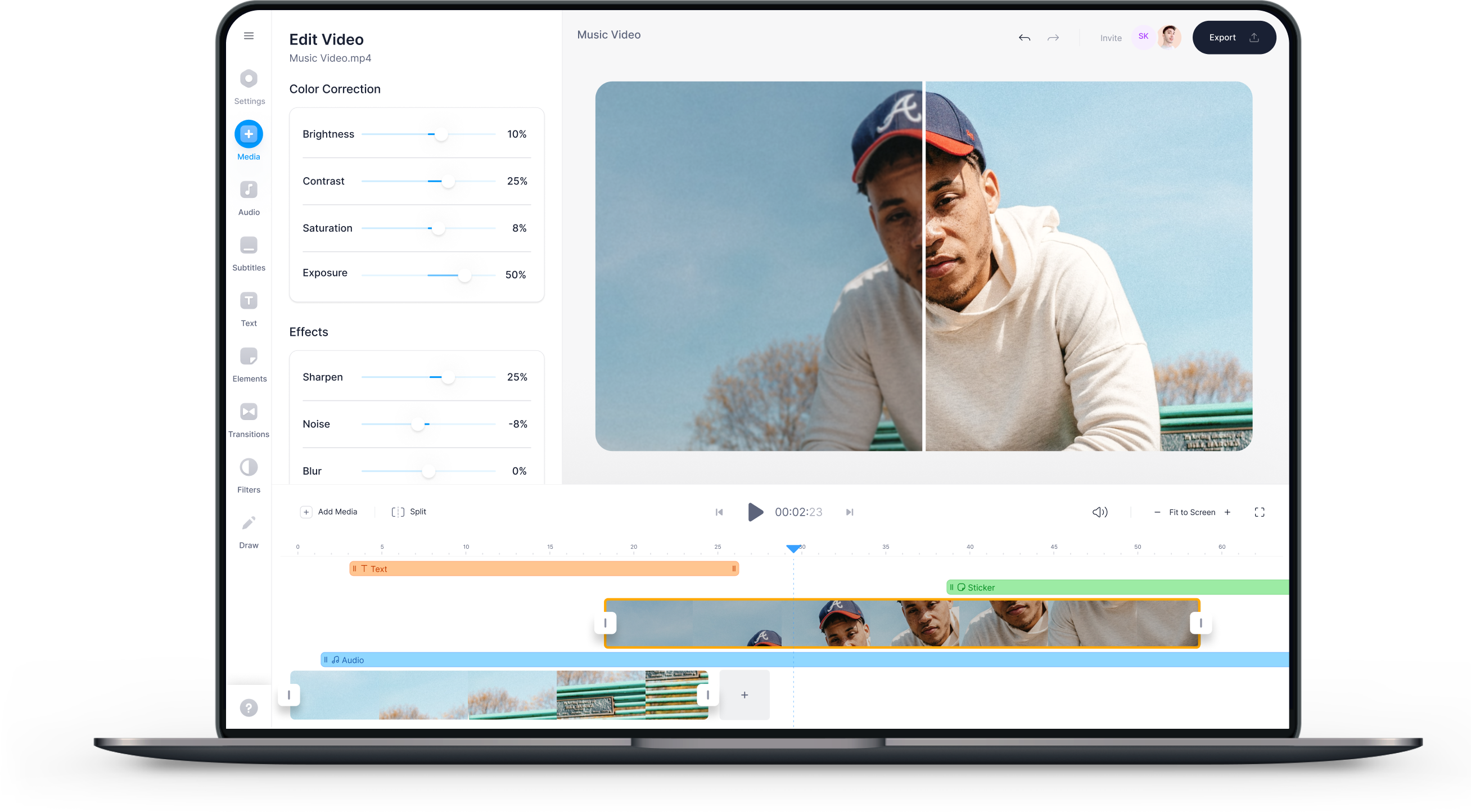 Online Video Enhancer - Adjust Brightness and Other Settings - VEED.IO