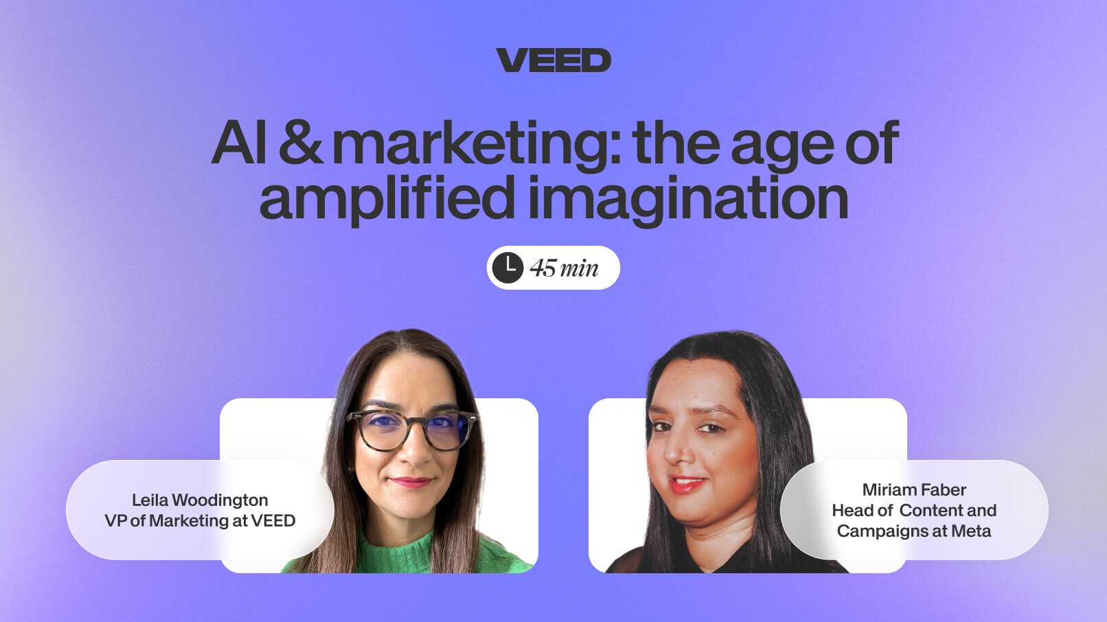 Webinar: AI & Marketing - Amplified Imagination | VEED
