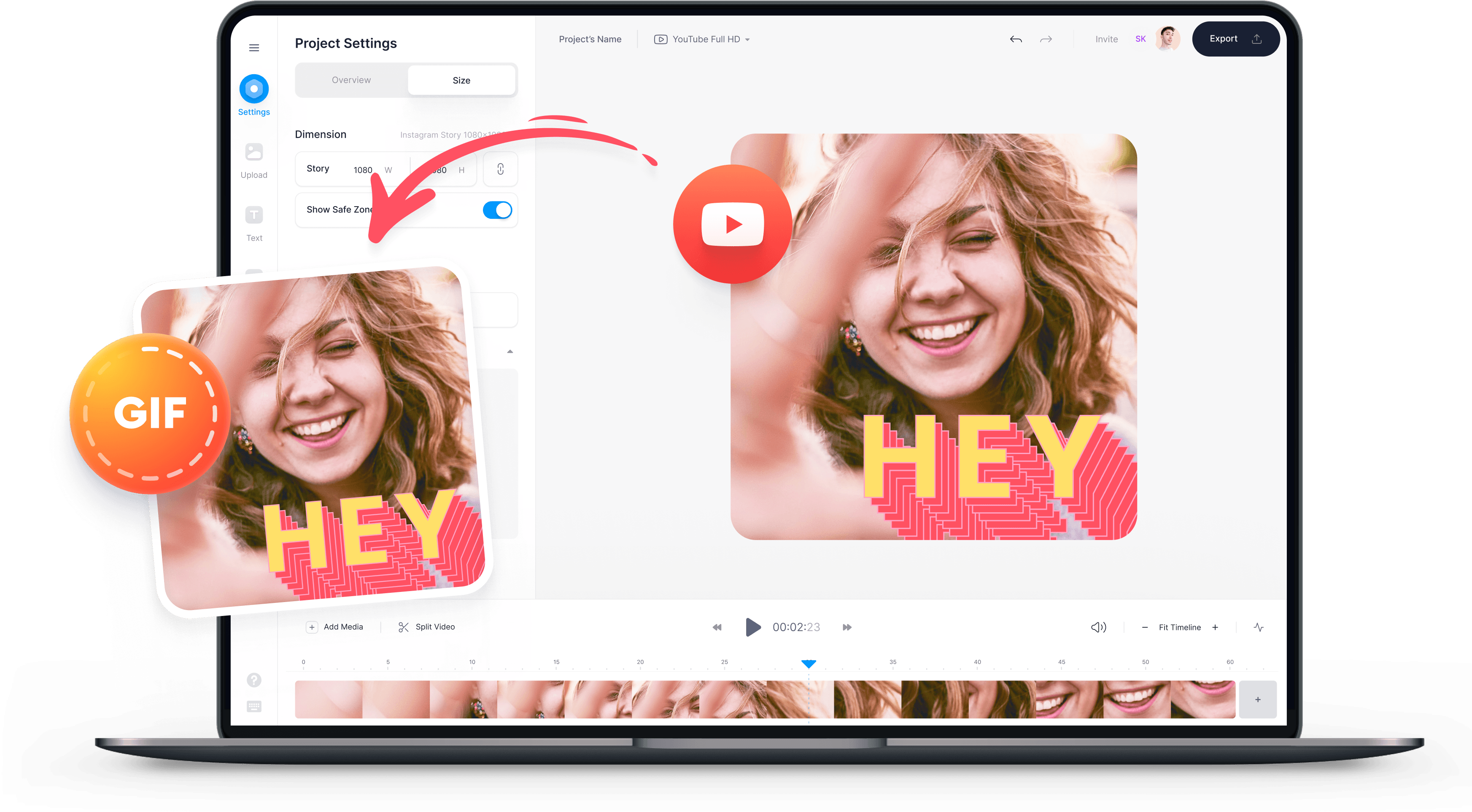 YouTube a GIF - Convierte tus Vídeos de YouTube en GIFs - VEED.IO