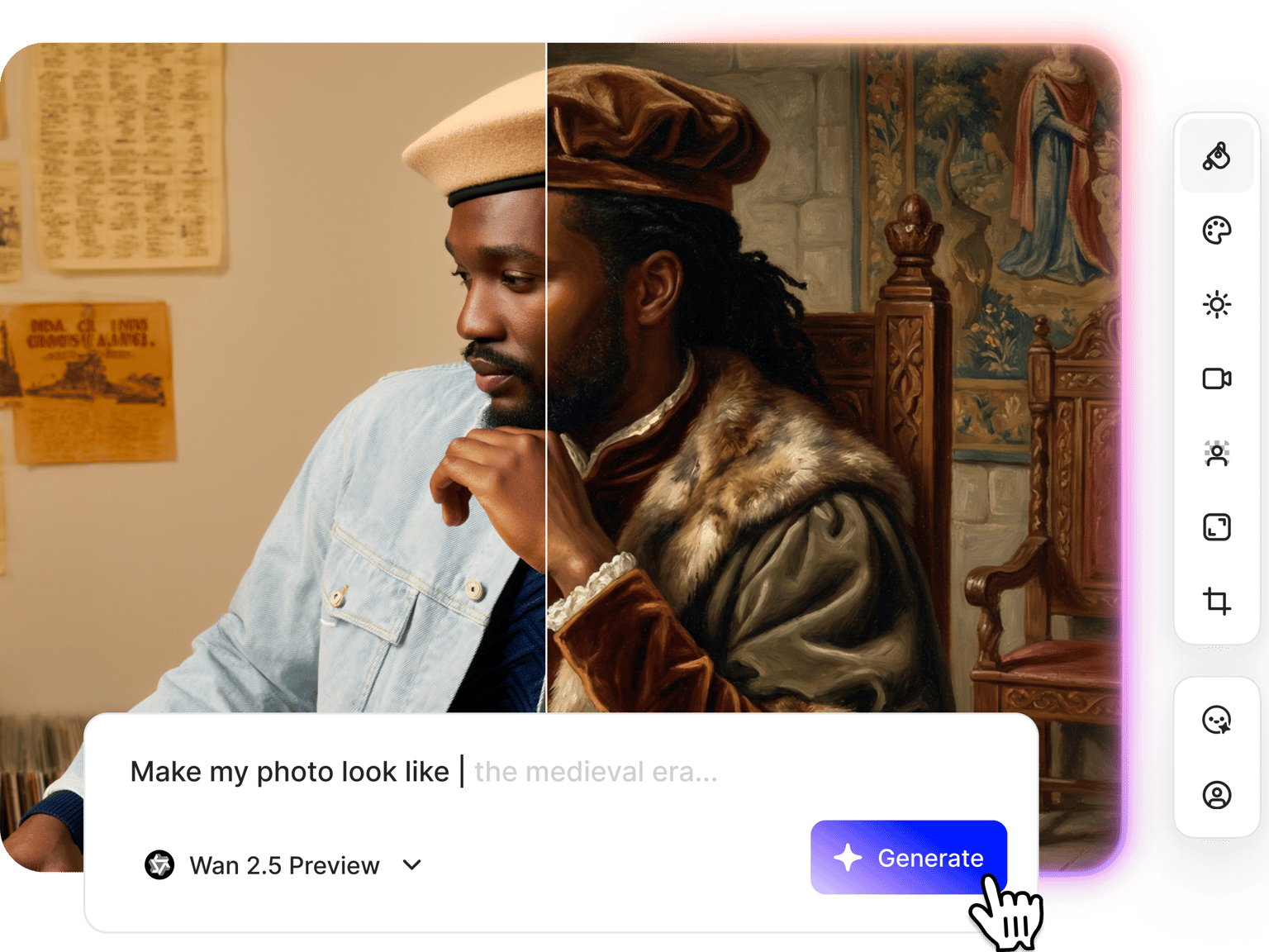 AI Time Machine - AI History Generator - VEED.IO