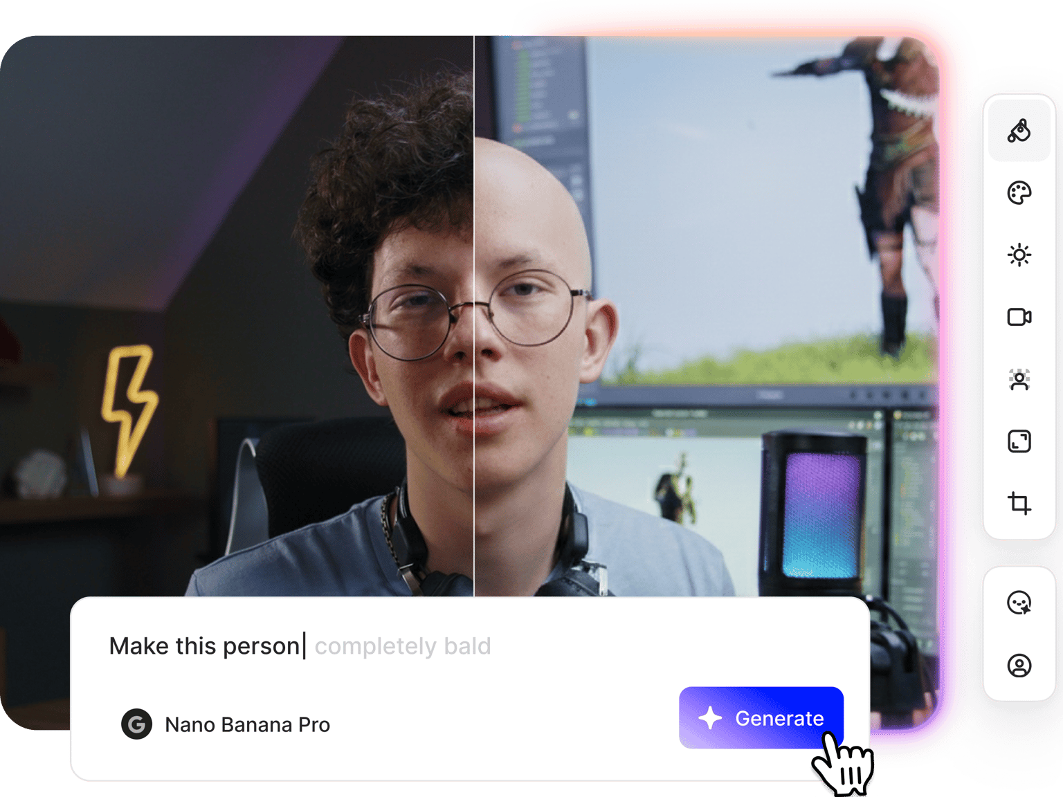 Bald Filter - AI Bald Filter and Simulator - VEED.IO